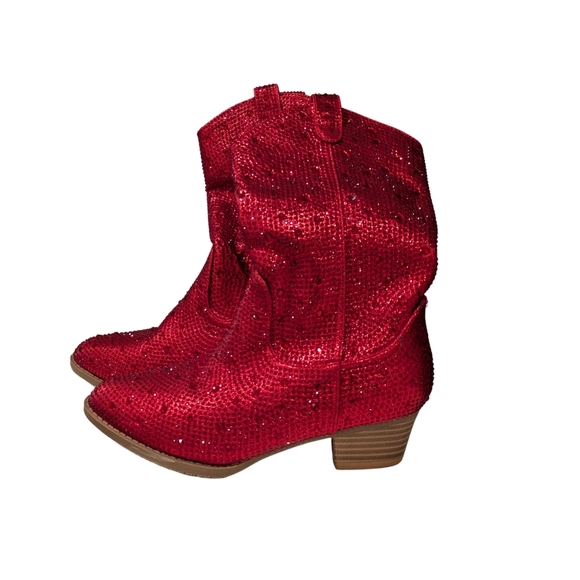 Link | Shoes | Red Sequin Cowboy Boots | Poshmark